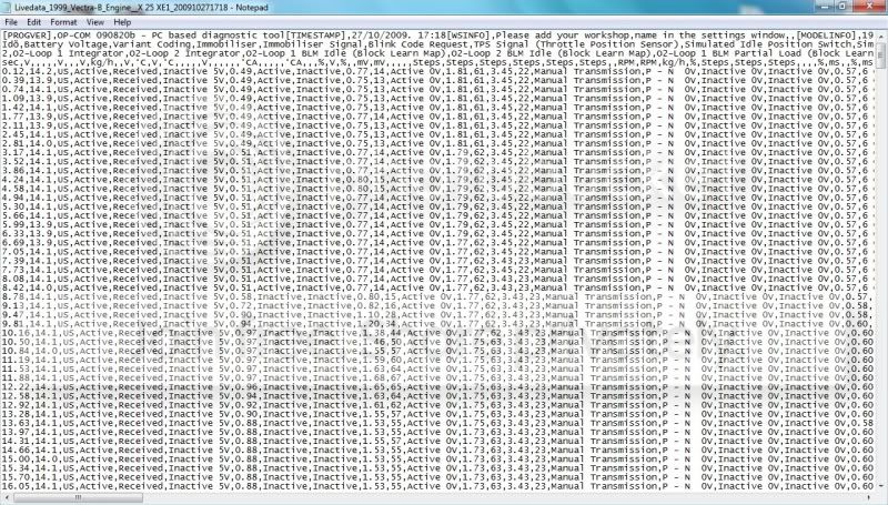 How To Guide: Reading Op-Com Recorded Live Data | Vauxhall Owners ...